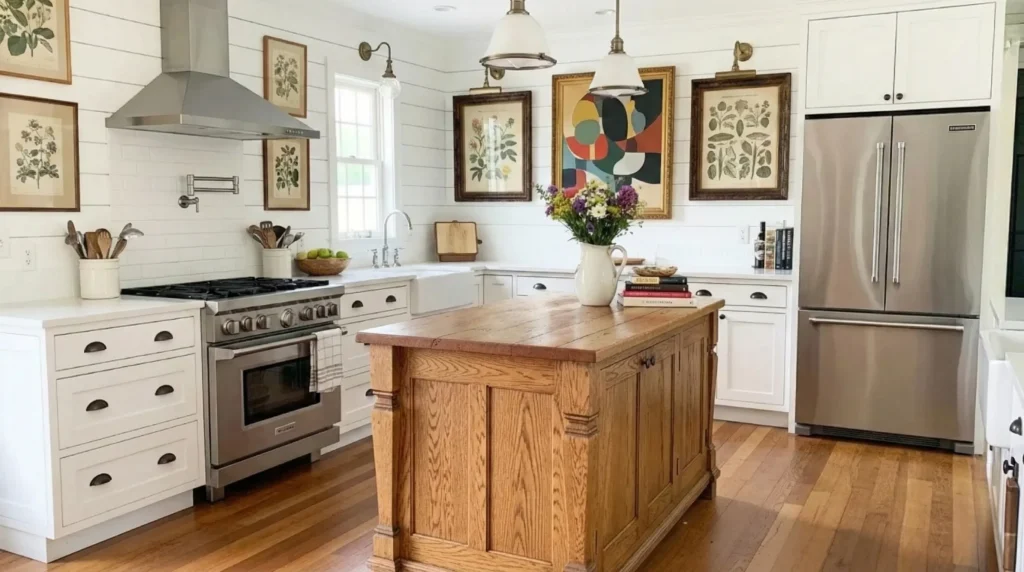 18 Vintage Modern Farmhouse Kitchens That Mix Eras Beautifully
